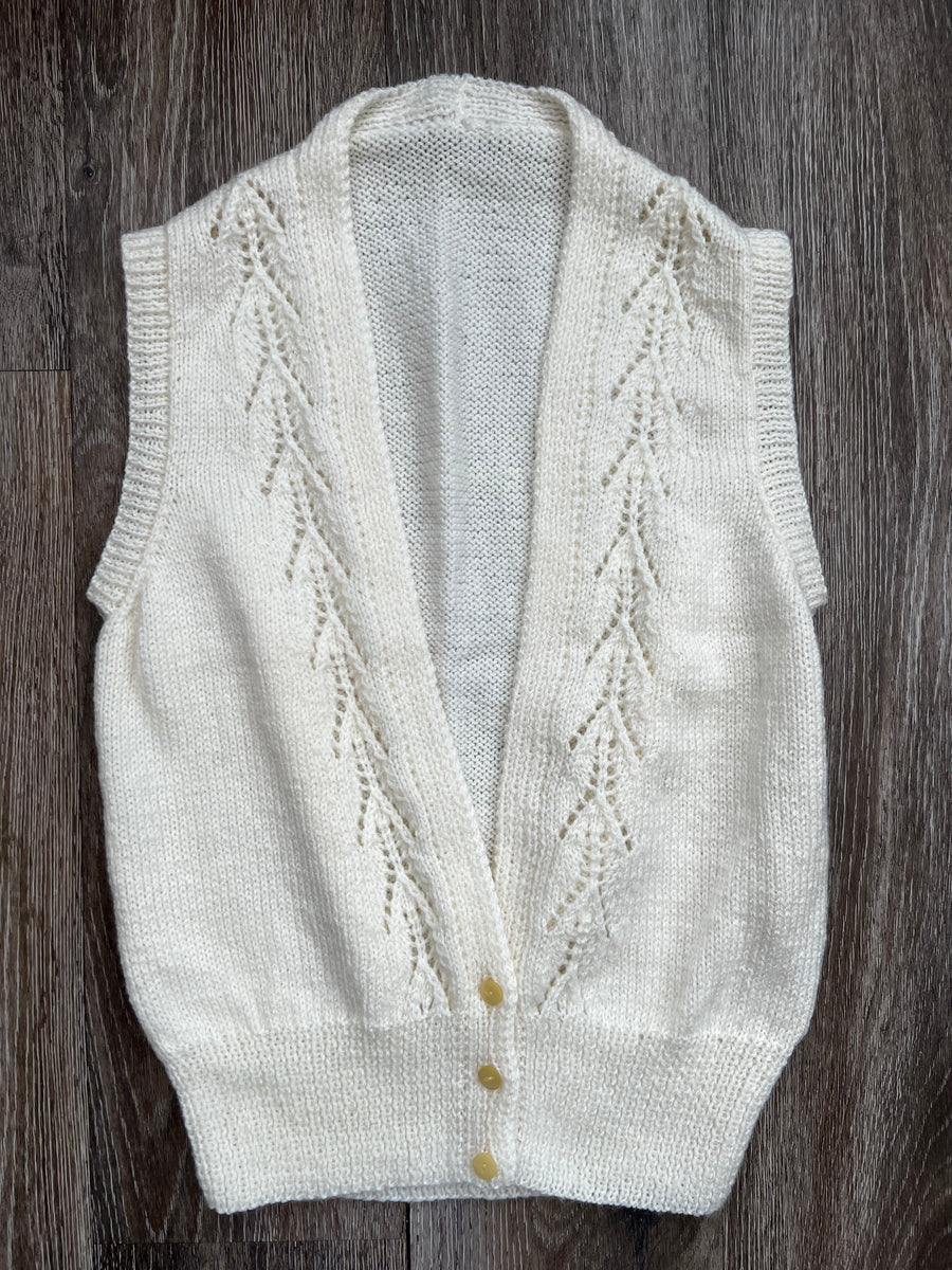 Handmade cream knit vest – My Cuppa Tea Vintage